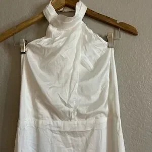 Lulus | Dresses | Eternity Together White Satin Halter Mermaid Maxi ...